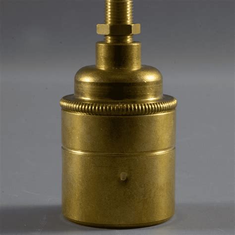 Solid Brass Lamp Socket Lilley E27 Smooth Edge Brass Lamp Holder With