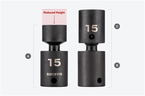 38 Inch Drive U Joint Impact Socket Set With Rail 19 Piece Tekton