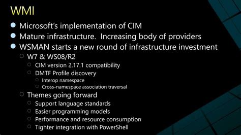 PPT Windows Management Framework WMF PowerPoint Presentation Free Download ID 866444