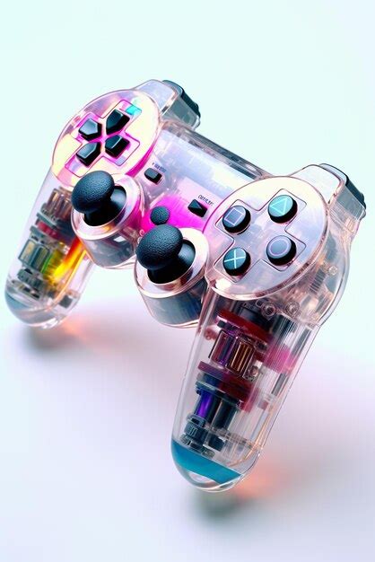 premium photo a couple of video game controllers sitting next to each