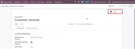 Journals In Odoo Accounting Odoo V Enterprise Edition Book