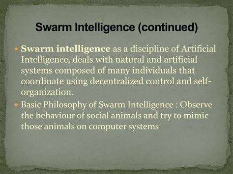 PPT Swarm Intelligence PowerPoint Presentation Free Download ID