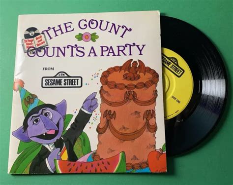 vintage 1981 count counts a party sesame street book 7 33 1 3rpm