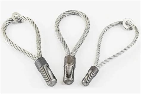 Building Materials Precast Concrete Wire Rope Lifting Loop With Threaded Termination Cast In