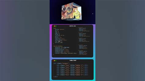 3d cube animation htmldasar coding htmlcss aicoding programming