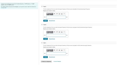 Solved A Series Circuit Consists Of An Ac Source Of Variable