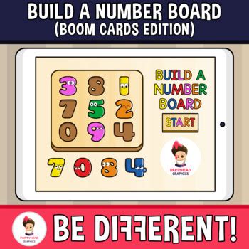 Build A Number Board Boom Cards Edition By PartyHead Graphics TPT
