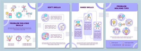 Problem Solving Tips Brochure Template Vector Art At Vecteezy