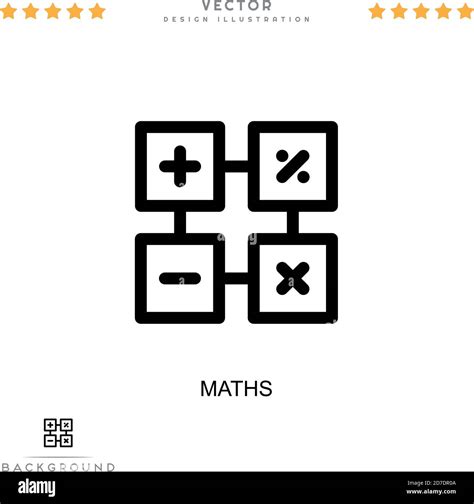 Maths Icon Simple Element From Digital Disruption Collection Line Maths Icon For Templates
