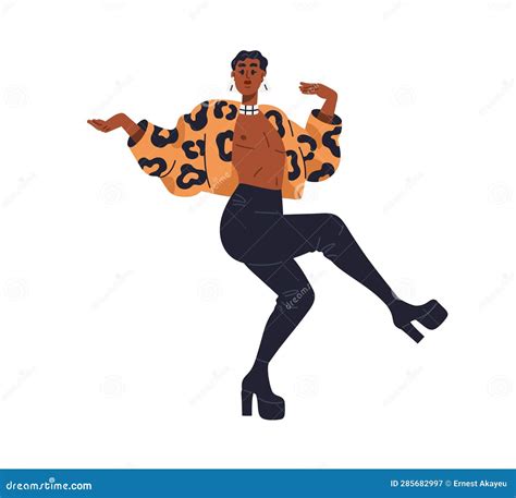 Contemporary Dancer Young Girl Jumping In Dance Ballet Girl