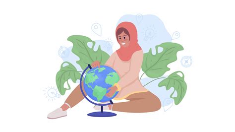 Animated Isolated Wanderlust Obsession With Travel Looped Flat 2d