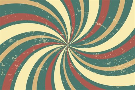 Free Vector Retro Style Twirl Spiral Line Pattern Background Design