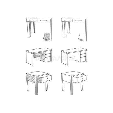 Table Line Icon Set Design Template Vector Illustration Graphic Design Editable For Your