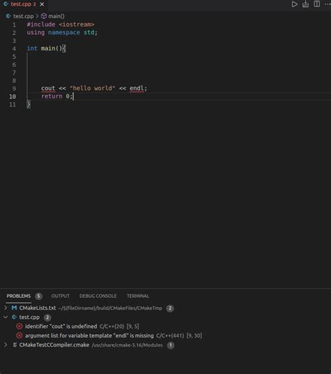 Namespace Std Has No Member Cout Linux · Issue 8380 · Microsoft