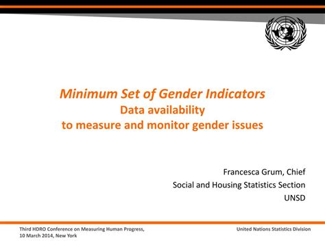 PPT Minimum Set Of Gender Indicators Data Availability To Measure And Monitor Gender Issues