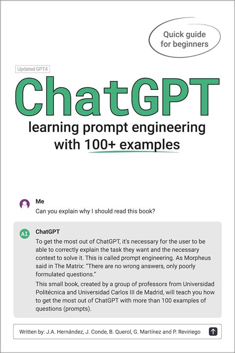 ChatGPT: Learning prompt engineering with 100+ examples eBook : Hernández, José Alberto, Conde ...