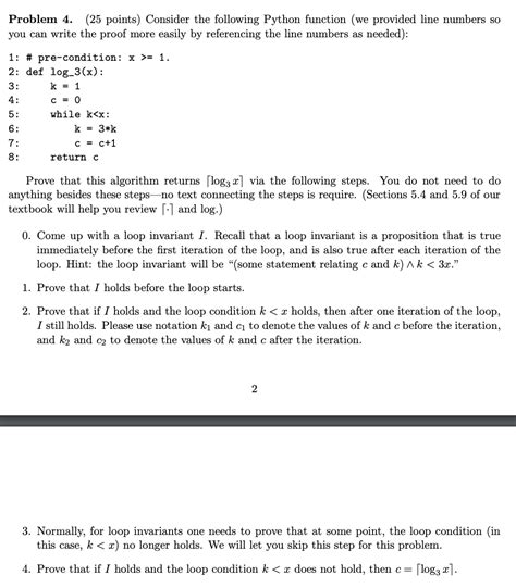 Solved Problem 4 25 Points Consider The Following Python Chegg Com