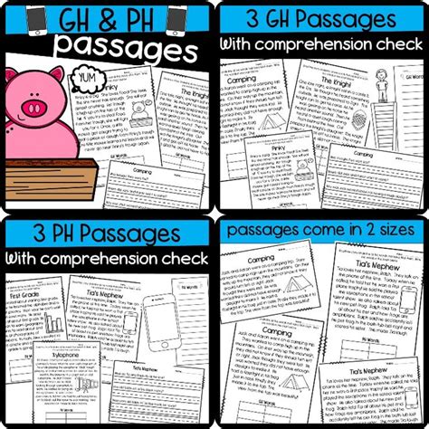 Gh And Ph Reading Passages With Comprehension Questions Ph Gh Passages