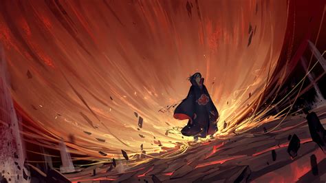 Uchiha Itachi In Akatsuki Cloak 4k Wallpaper Pixiewall
