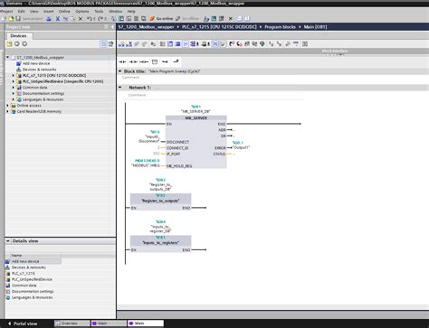 Modbus Plc Siemens ROS Package Overview