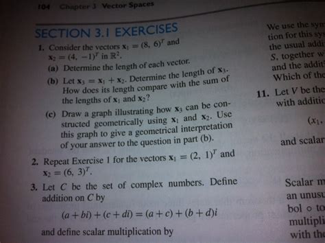 solved consider the vectors x1 8 6 t and x2 4 1 t