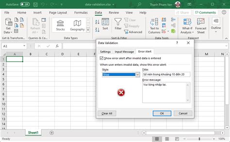 Xác Thực Dữ Liệu Data Validation Trong Excel Học Excel Cơ Bản Viettuts
