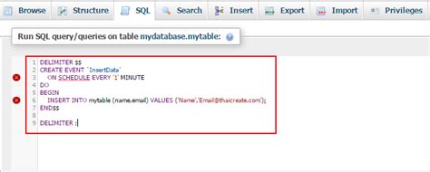 การสร้าง Event Scheduler หรือ Job Schedule บน Mysqlmariadb ตั้งเวลาทำงาน