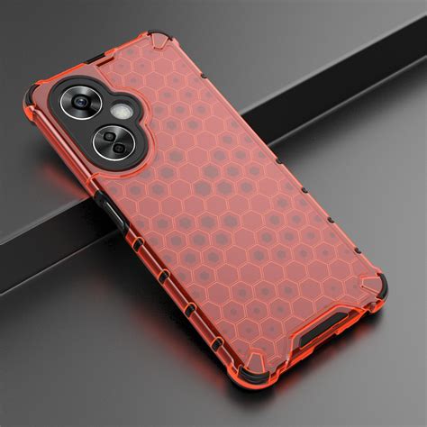 For Oneplus Nord Ce3 Shockproof Honeycomb Phone Case Red