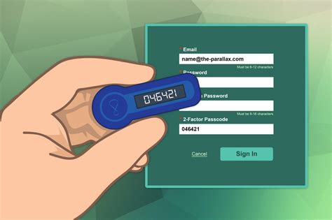 how to set up two factor authentication the parallax