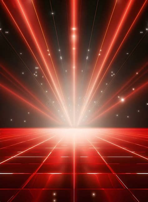 Abstract Red Laser Grid Futuristic Energy Burst Stock Illustration Illustration Of Modern