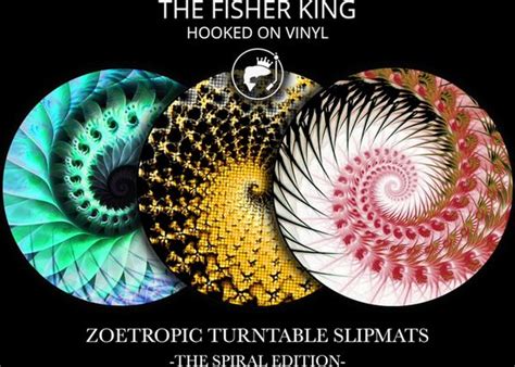 Organic Spiral 1 Felt Zoetrope Turntable Slipmat 12 Premium Slip Mat