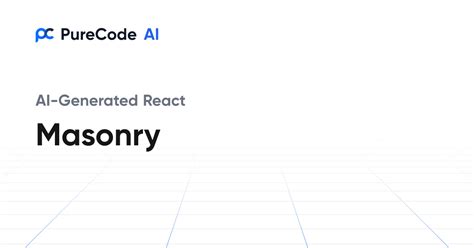 Generate React Masonry Components Easily With Purecode Ai