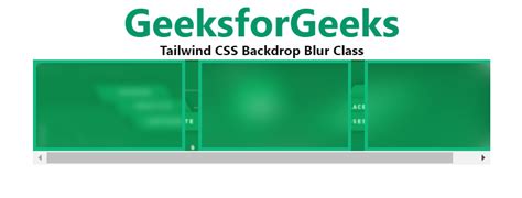 Tailwind Css Backdrop Blur Geeksforgeeks