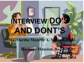 Dos And Donts Of Interview Doc
