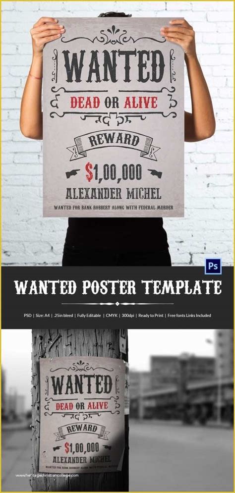 Wild West Wanted Poster Template Free Of 13 Western Wanted Poster Free Printable Word Pdf Psd