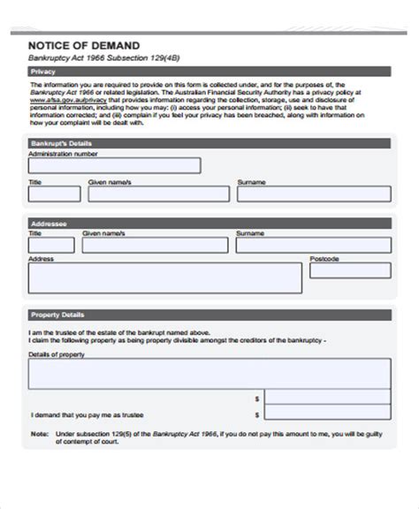 9 Demand Notice Templates Free Sample Example Format Download