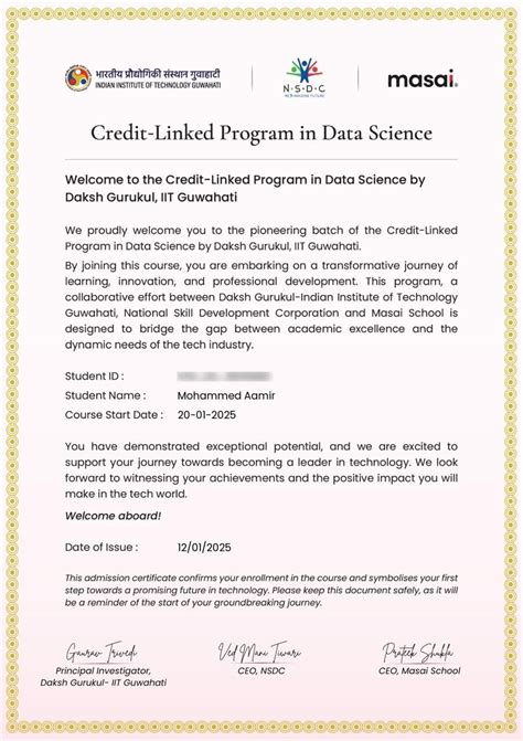 Datascience Iitguwahati Learningandgrowth Mohammed Aamir