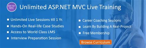 Aspnet Core Training Unlimited Aspnet Core Mvc Training Online Dotnettricks