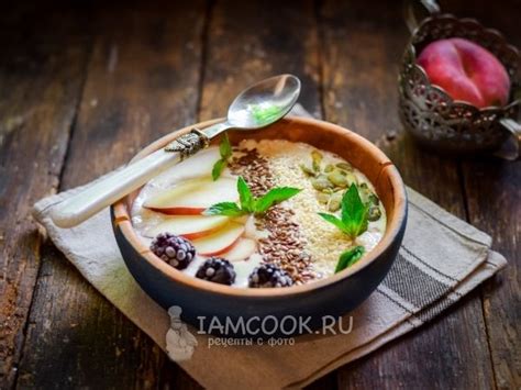 Бананово персиковый смузи боул — рецепт с фото