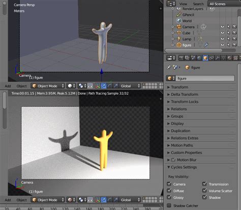 Rendering How To Render The Shadow Of An Invisible Object Blender