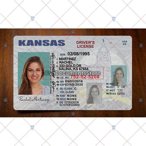 Kansas Drivers License Template Psd Doc Store