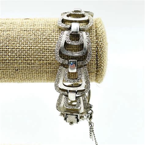 Vintage Monet Bracelet Silver Tone Link Signed Collectible Read Ebay
