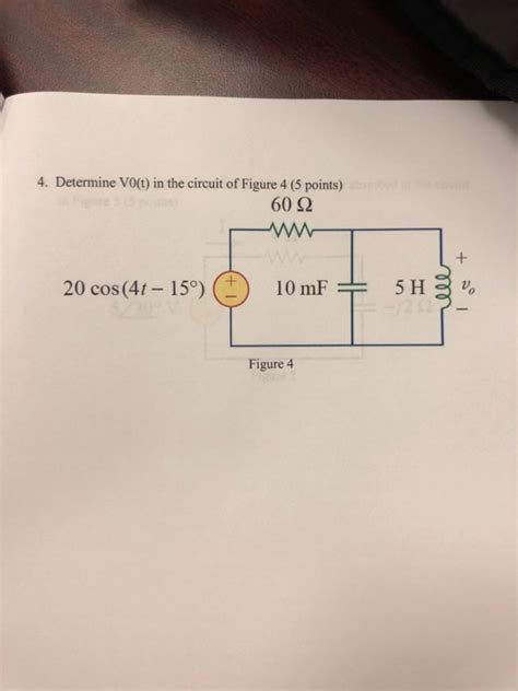 Solved Determine VO T In The Circuit Of Figure Chegg