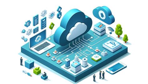 3d Flat Icon As Cloud Computing Integration With Legacy Systems And