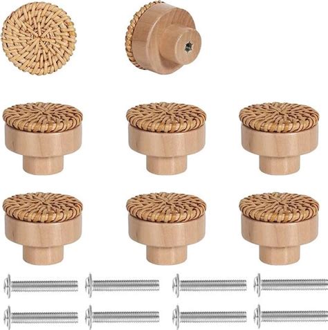 Houten Deurladegrepen 8 Stuks Meubelknoppen Ronde Houten Knoppen