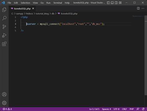 php cara koneksi php dan mysql server localhost xampp