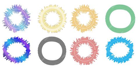 디자인 요소 기호 설정 흰색 배경에 편집 가능한 하프톤 프레임 점 원 패턴 벡터 그림 검정 임의 점이 있는 10 프레임 라운드 테두리 하프톤 원 점 텍스트를 사용하는 아이콘