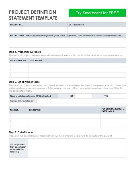 L2 Sample Project Definition Template Project Definition Statement