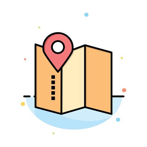 Location Map Service Pin Abstract Flat Color Icon Template 13136762