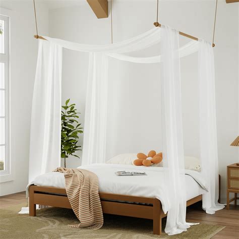 Hptmus Canopy Bed Curtains 2 Panel Canopy For Bed In 52 X